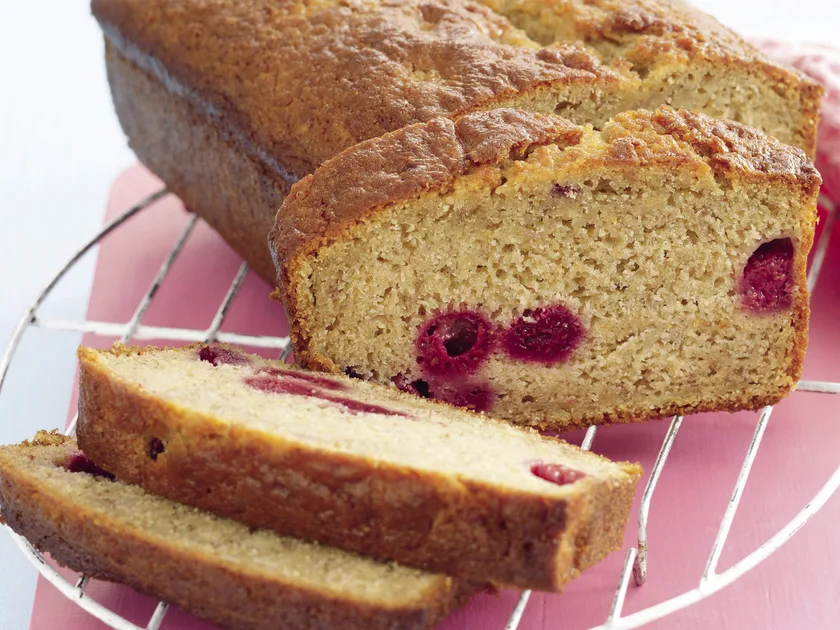 Banana and raspberry bread