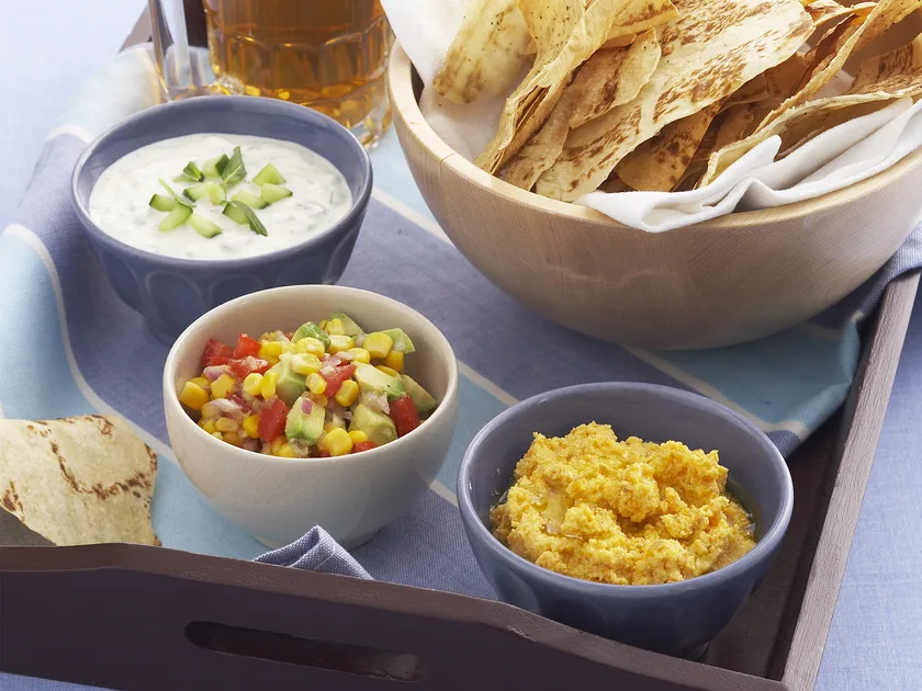 Simple but impressive trio of dips recipe