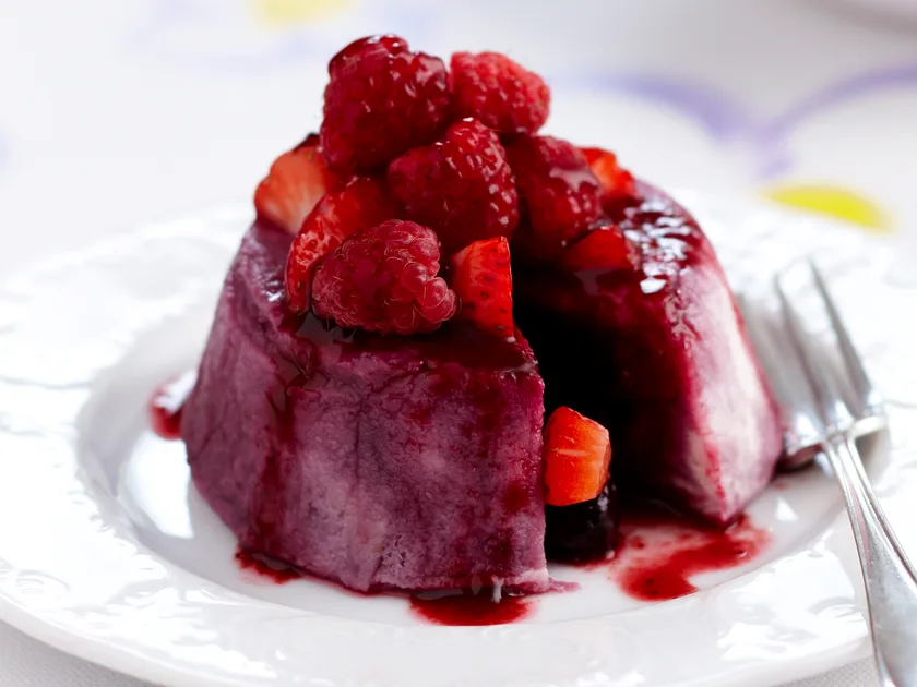 Individual summer puddings