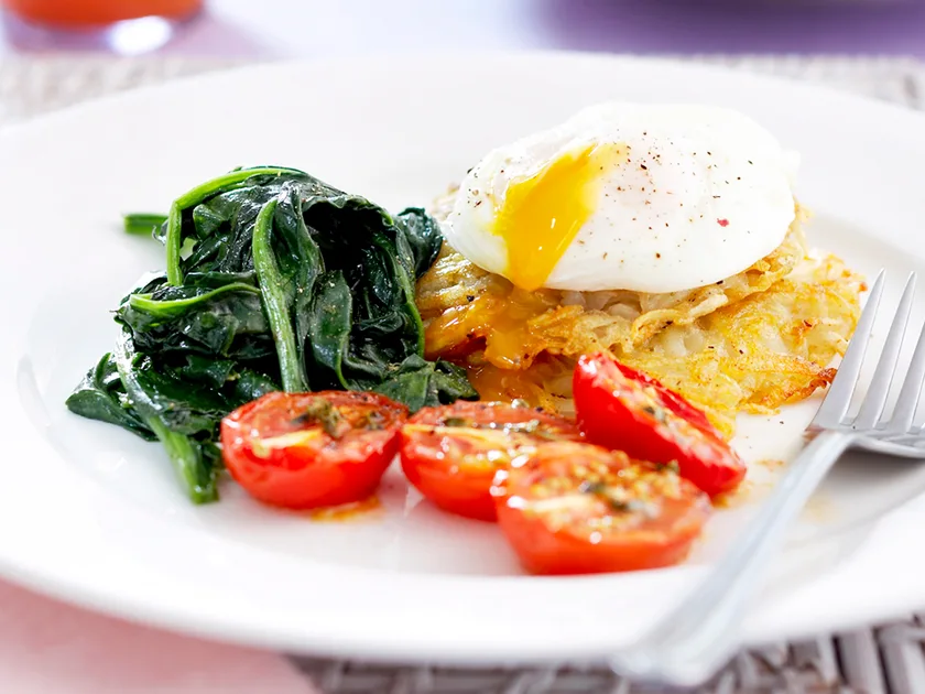 Poached egg on rosti