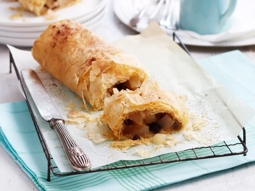 Apple and pear strudel