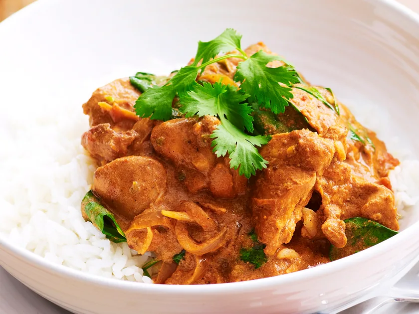 Butter chicken and raita