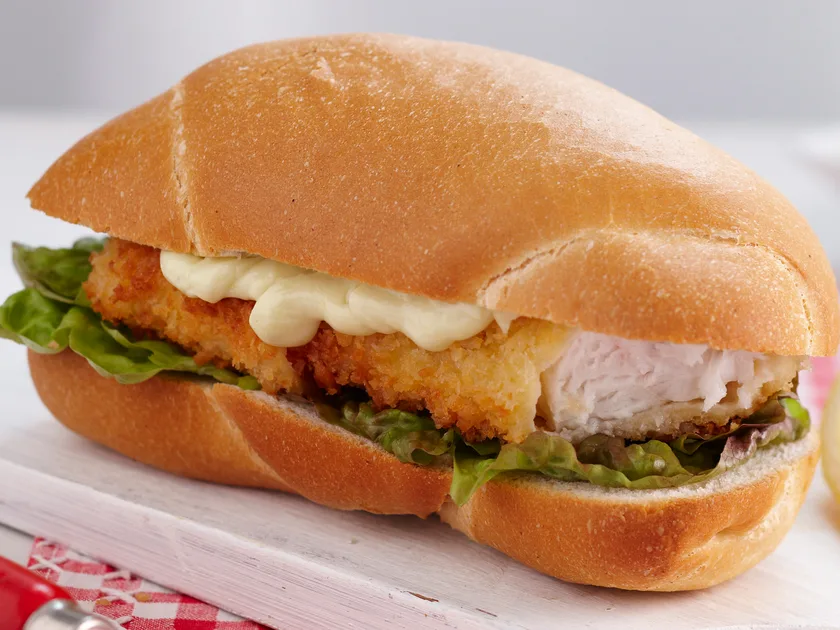 Crispy fish burger