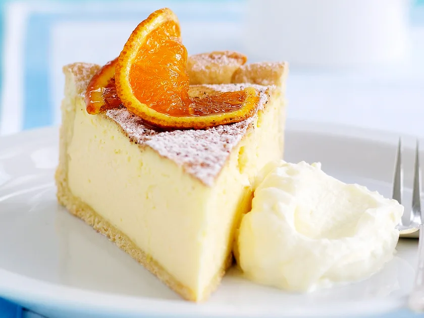 Bistro cheesecake with candied orange recipe