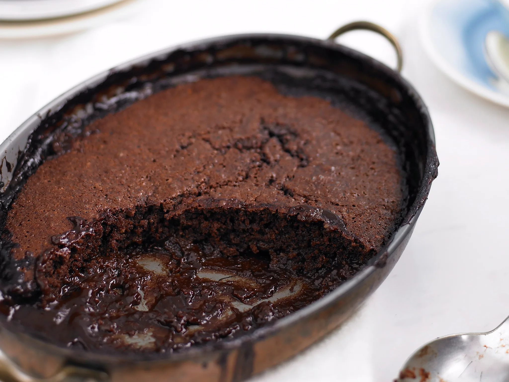 Chocolate self-saucing pudding with hot fudge sauce recipe