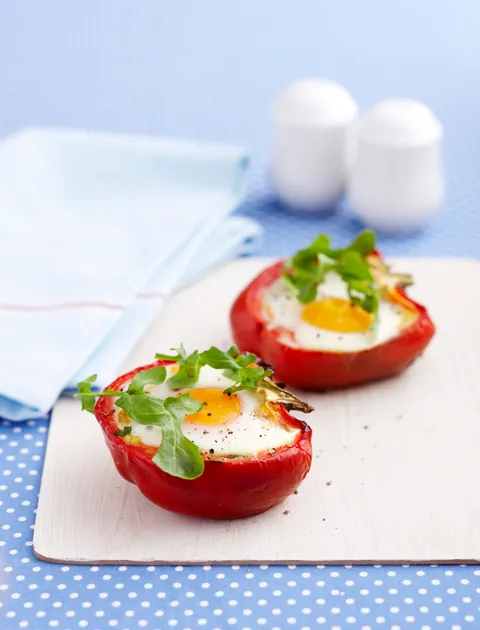 Rice and egg capsicum