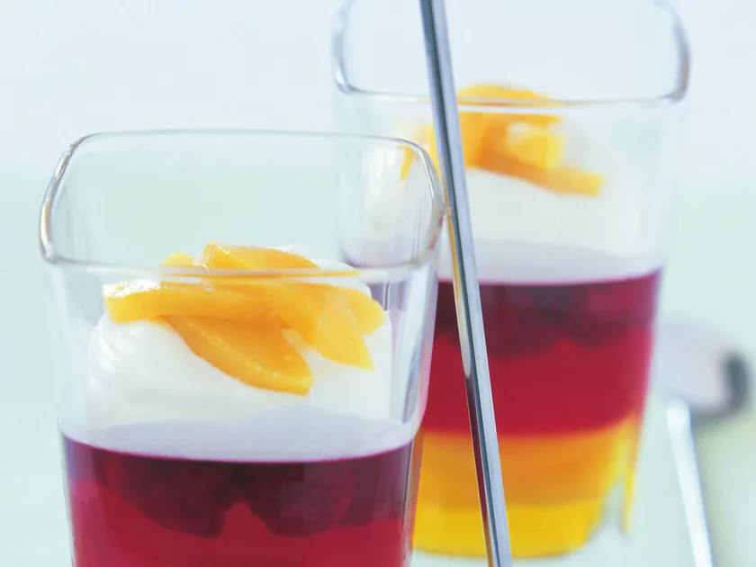 Mango and raspberry jelly