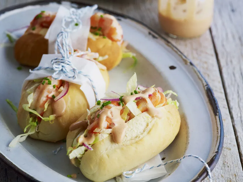 Mini prawn cocktail rolls