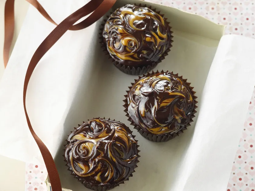 Marbled choc caramel