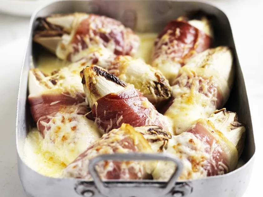 Baked witlof with prosciutto