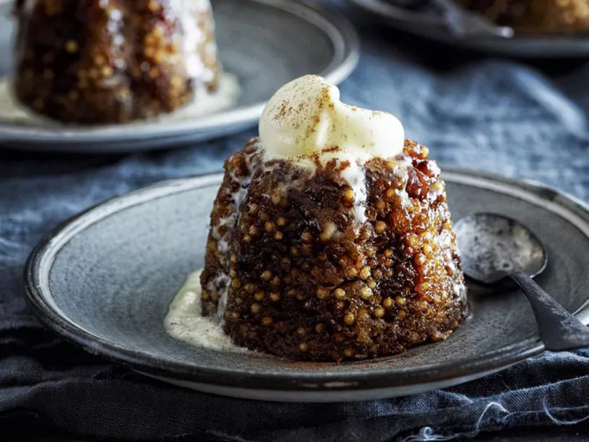 Slow-cooked sago pudding