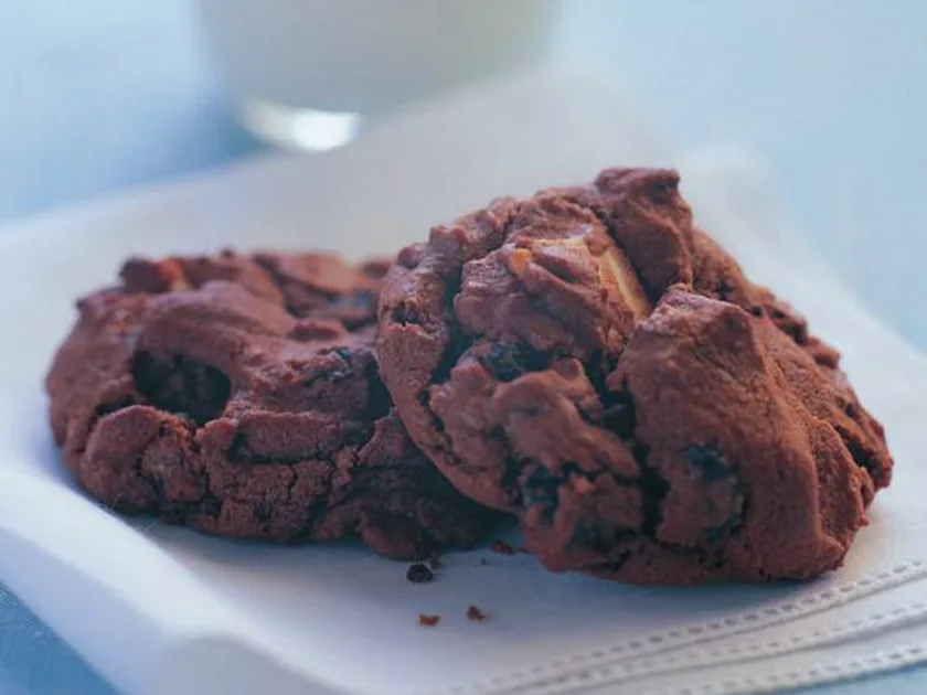 Triple-choc cookies