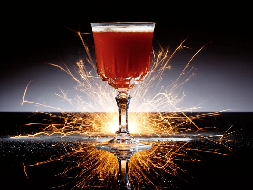 Gunpowder and sand rum cocktail