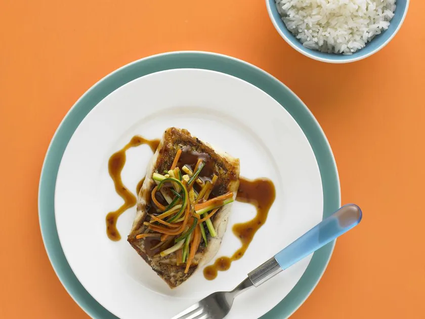 Seared snapper with ginger and soy