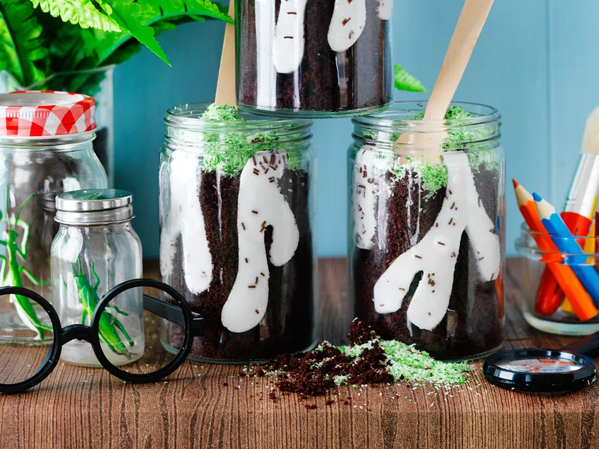 Ant farm cake jars