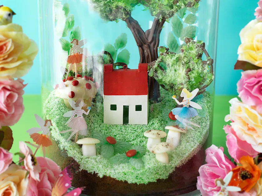 Fairy terrarium cake