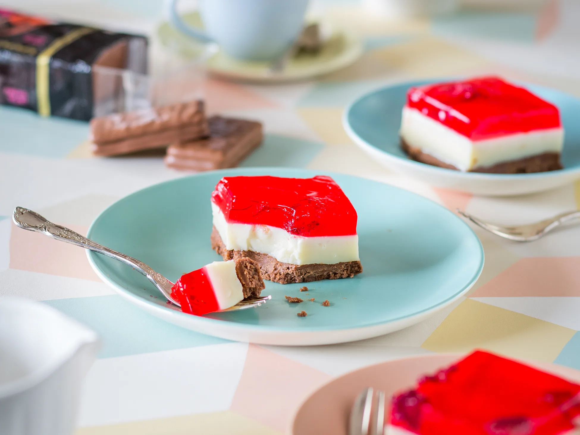 Tim Tam Strawberry Champagne slice