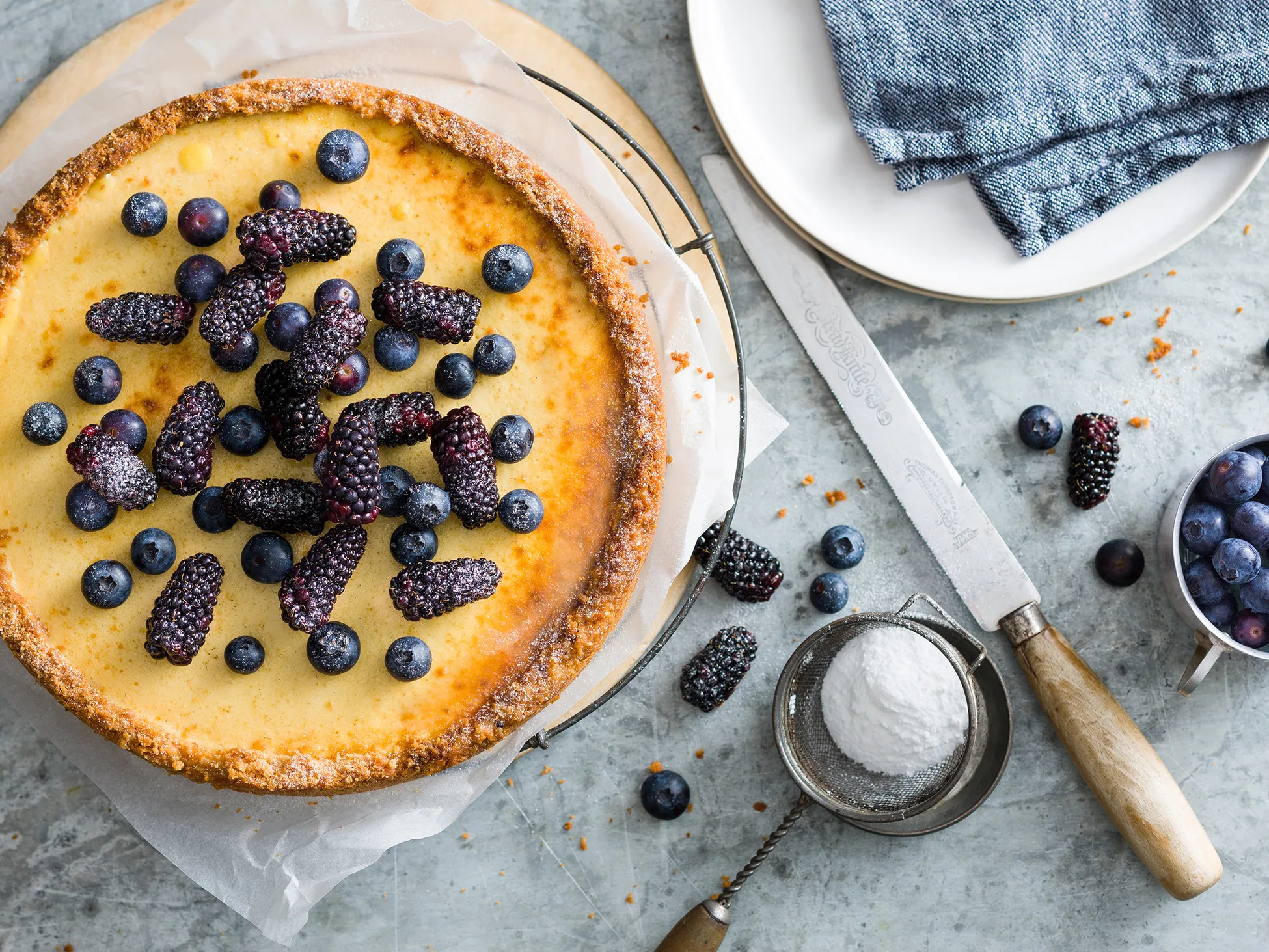 Classic baked cheesecake