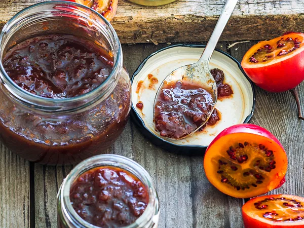 Indian-spiced tamarillo chutney