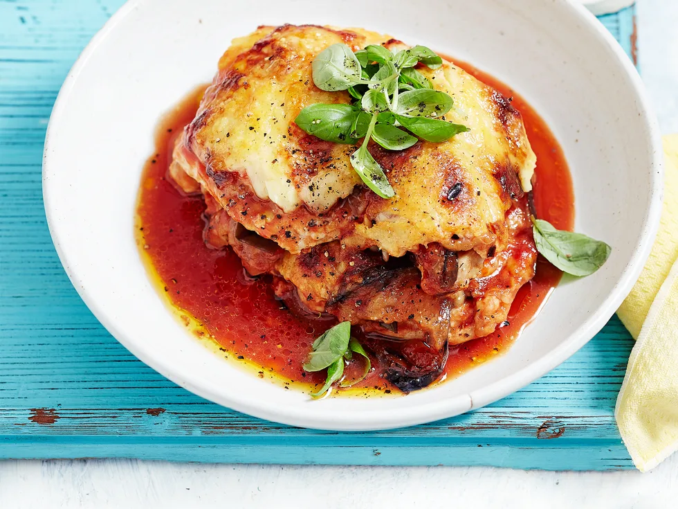 cheesy chicken stack