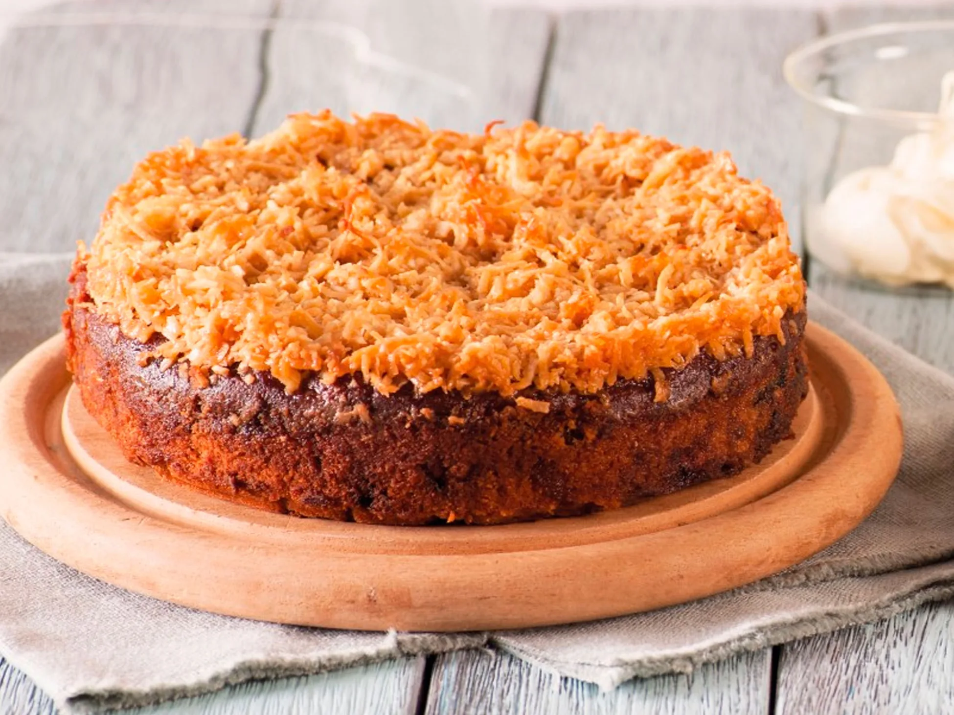 Feijoa, apple and coconut cake