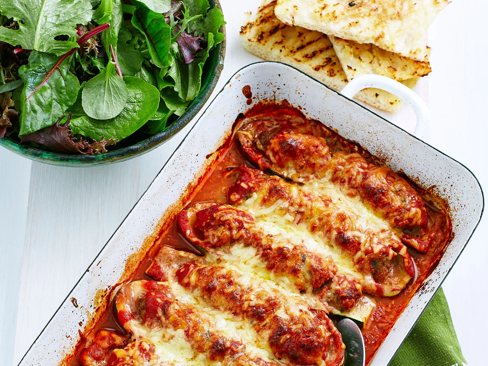 Stuffed courgettes