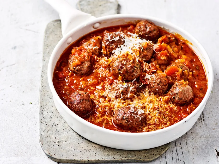 Spicy lamb meatball ragu