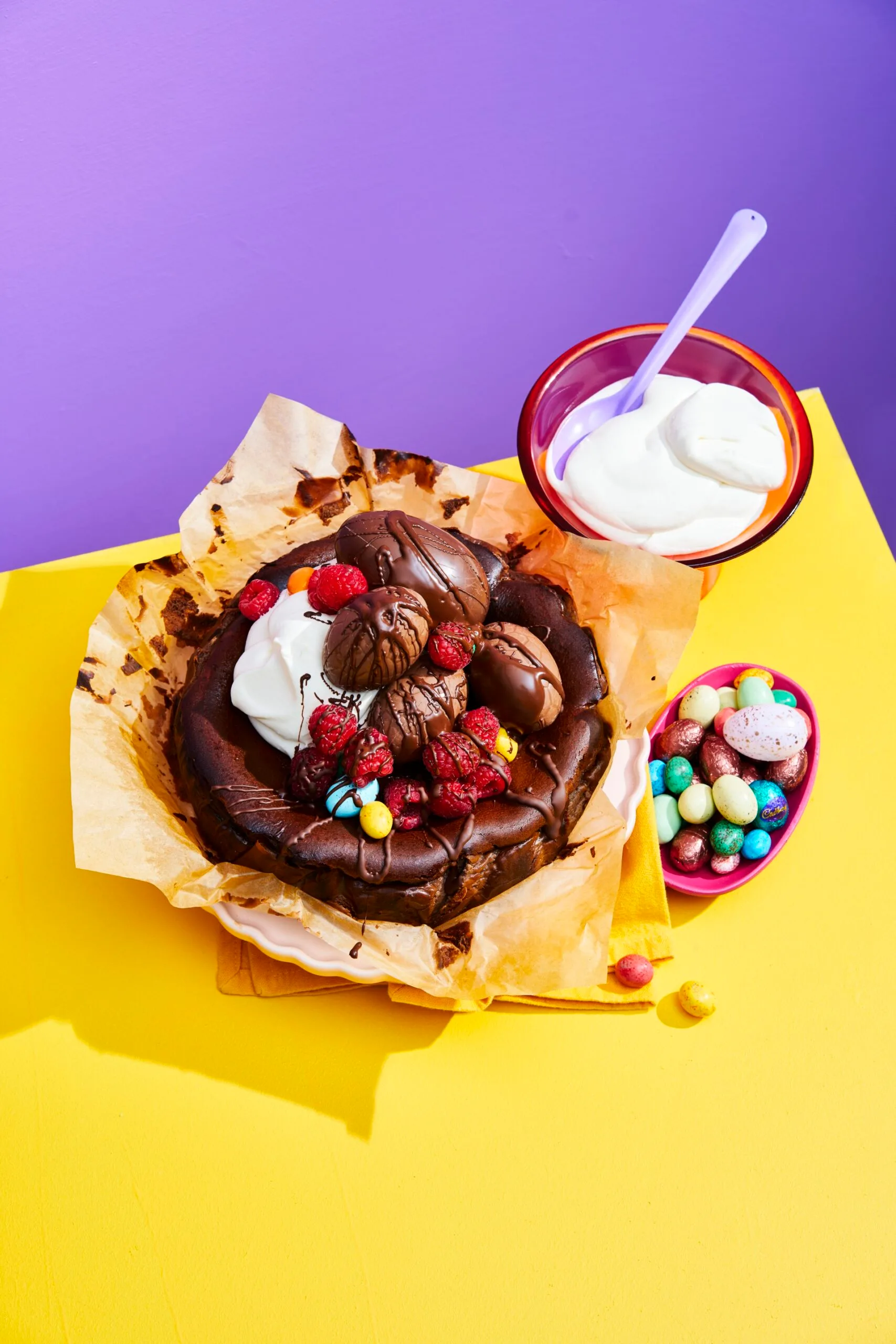 Easter chocolate Basque cheesecake - Better Homes & Gardens Australia