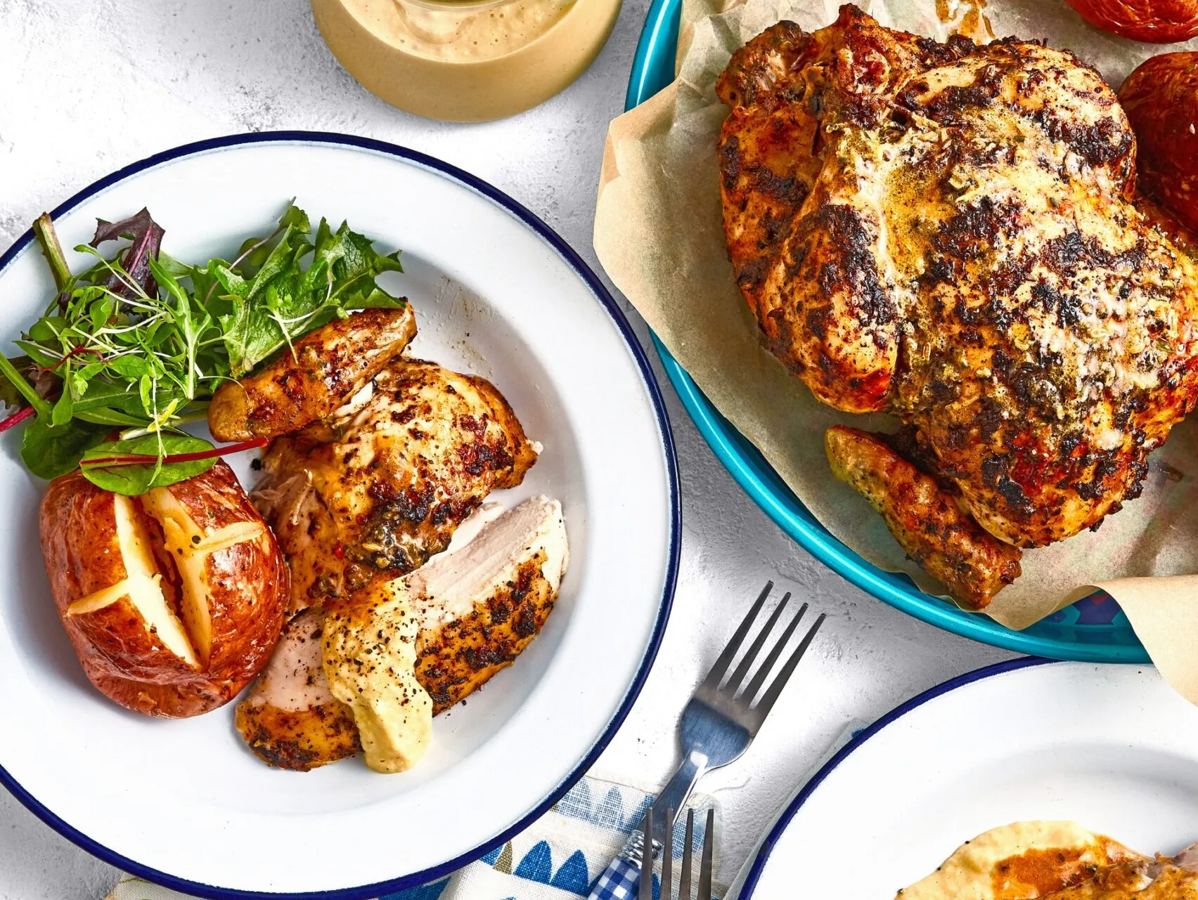 Barbecued butterflied chicken recipe Recipe - Better Homes & Gardens ...