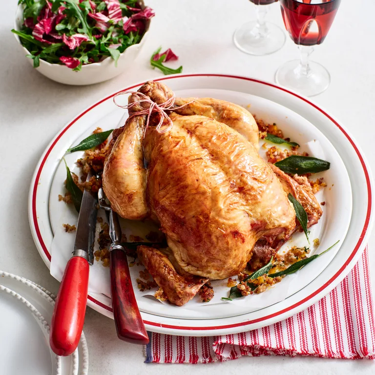 You need to try Matt Moran's roast chicken recipe with stuffing ...