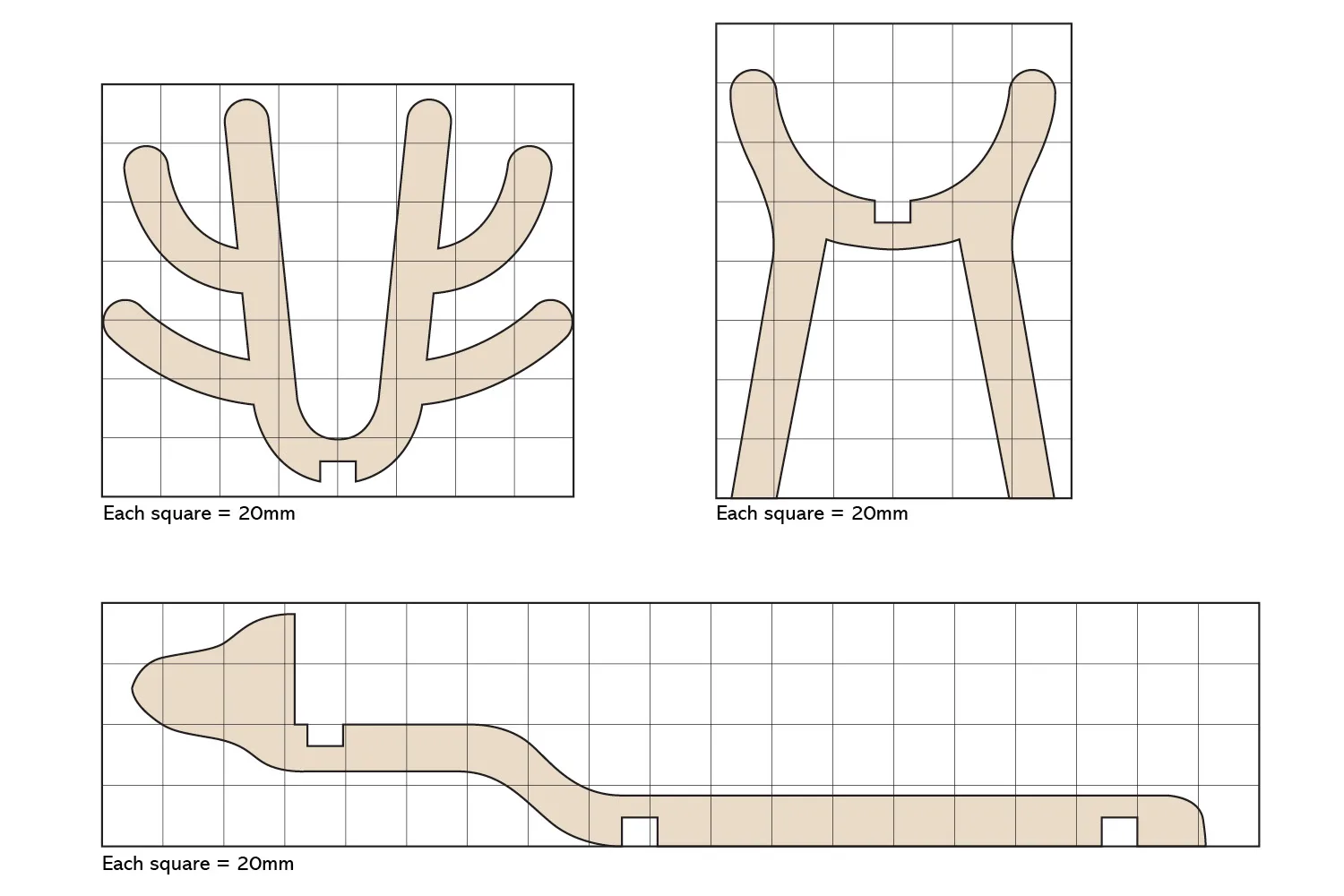 DIY plywood kangaroo and reindeer wine bottle holder