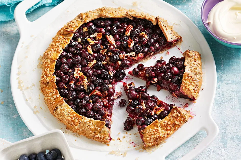 Blueberry, pecan and rosemary open-faced pie recipe Recipe | Better ...