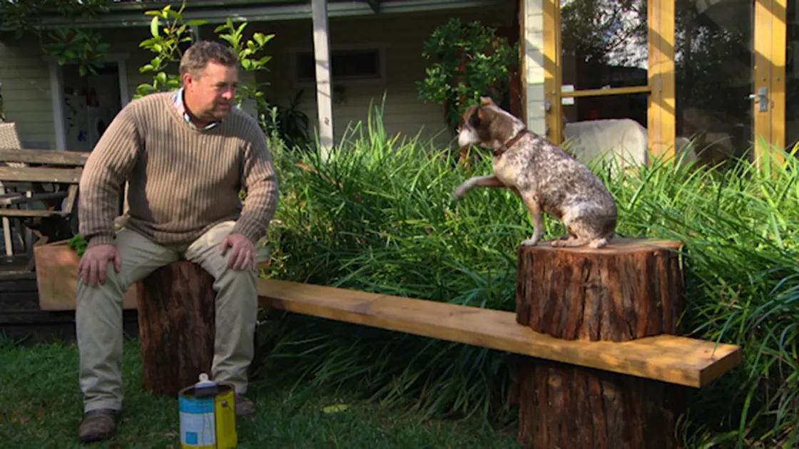 Cool log bench - Better Homes & Gardens Australia