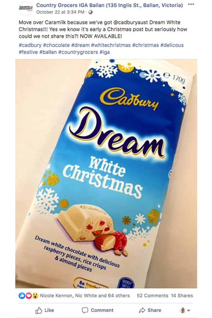 Cadbury ‘white Christmas’ chocolate blocks are here