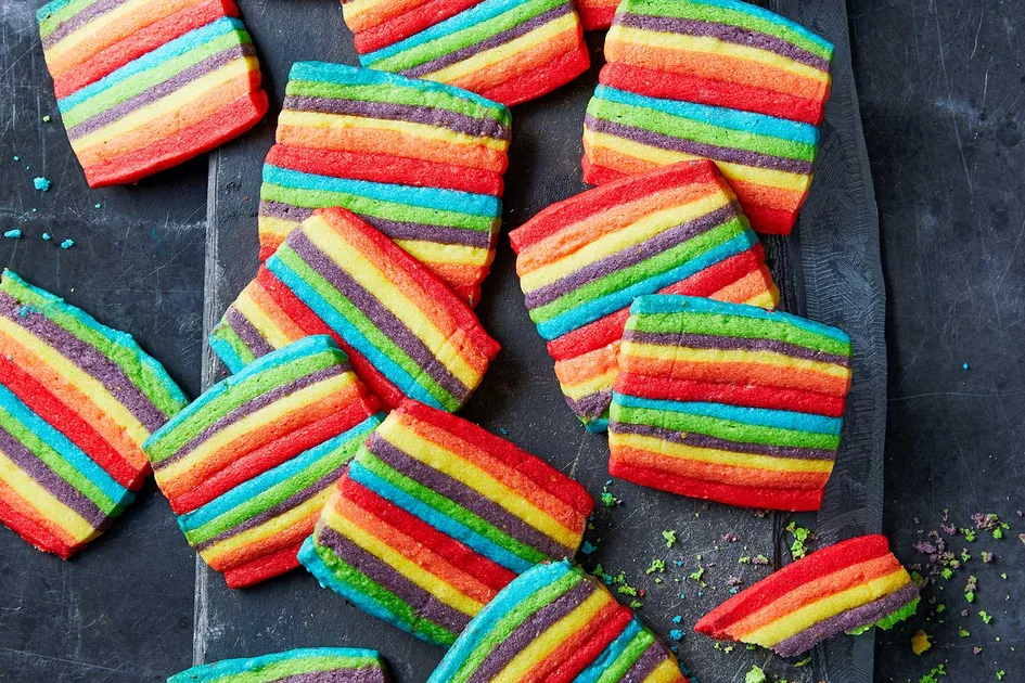 Rainbow stripe biscuits Recipe | Better Homes & Gardens Australia