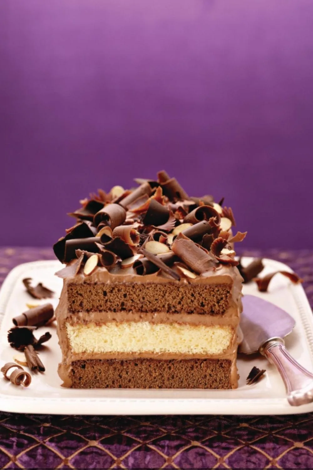Indulgent Chocolate Almond Mousse Cake Recipe - Better Homes & Gardens ...