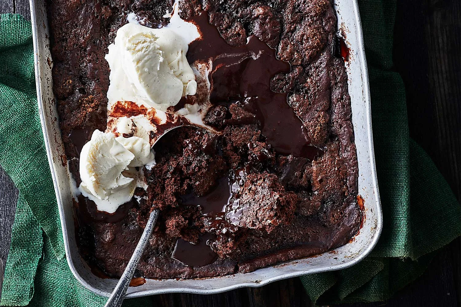 Chocolate salted self-saucing pudding Recipe - Better Homes & Gardens ...