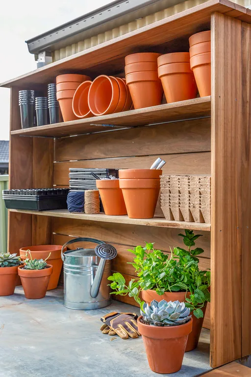 6 ways to make a handy potting station for your backyard | Better Homes ...
