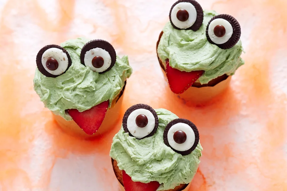 Goblin cupcakes recipe for Halloween Recipe - Better Homes & Gardens ...