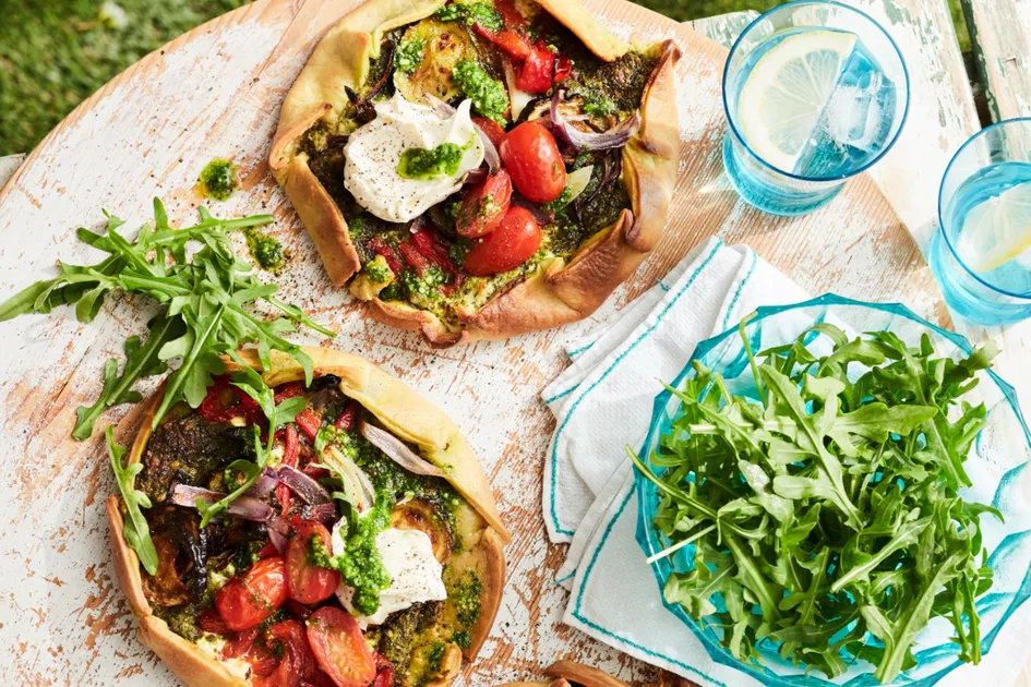 Air fried roast veg and garlic cream cheese tarts recipe Recipe ...