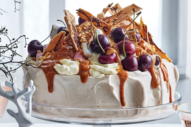 Choc-caramel rocky road pavlova recipe Recipe - Better Homes & Gardens ...