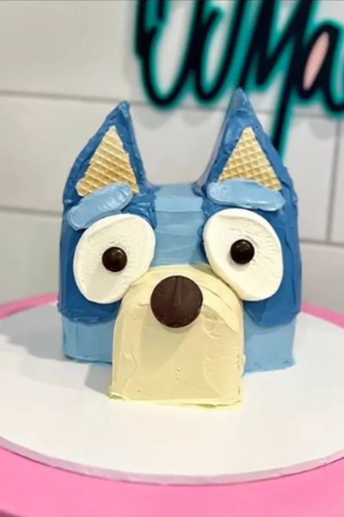 How to make a Bluey cake using a Woollies mud cake