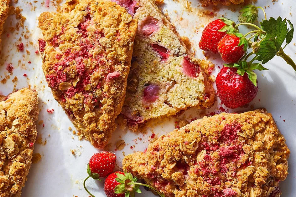 Strawberry Crumble Scones Recipe Recipe | Better Homes & Gardens Australia