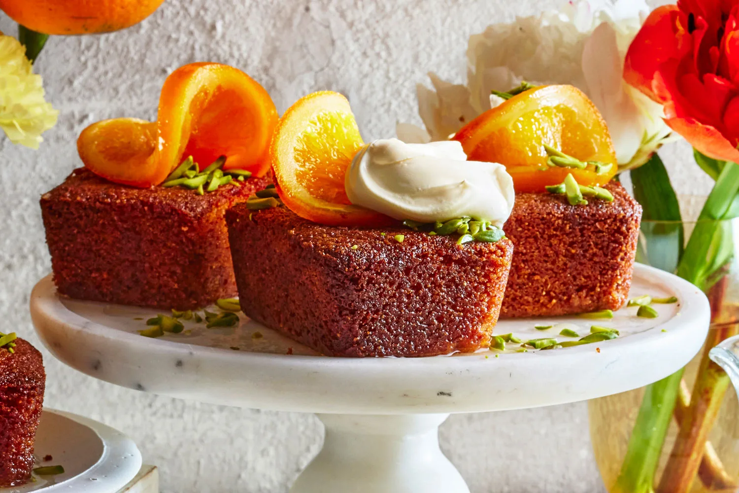 Orange, Pistachio and Honey Polenta Cakes Recipe Recipe - Better Homes ...