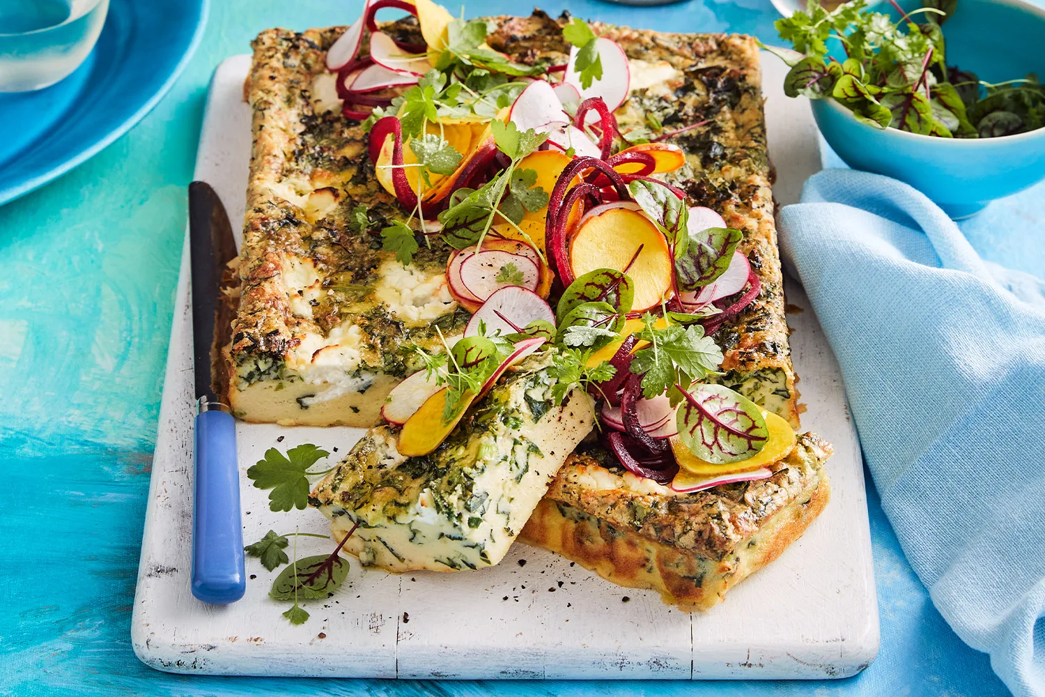 Asparagus quiche with spring herbs and prosciutto - Better Homes ...