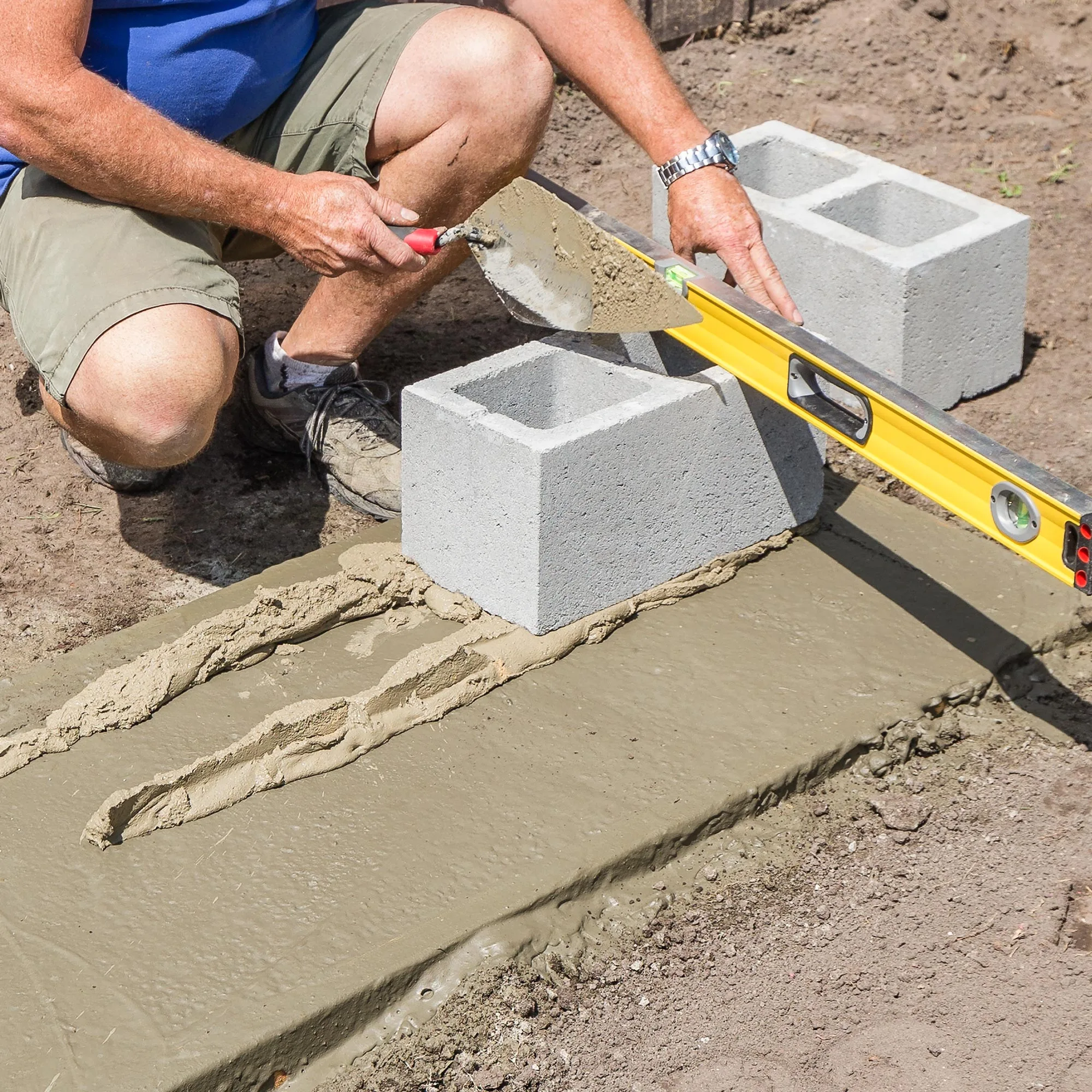 How to build a block bench in your garden