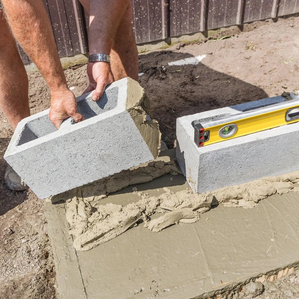 How to build a block bench in your garden