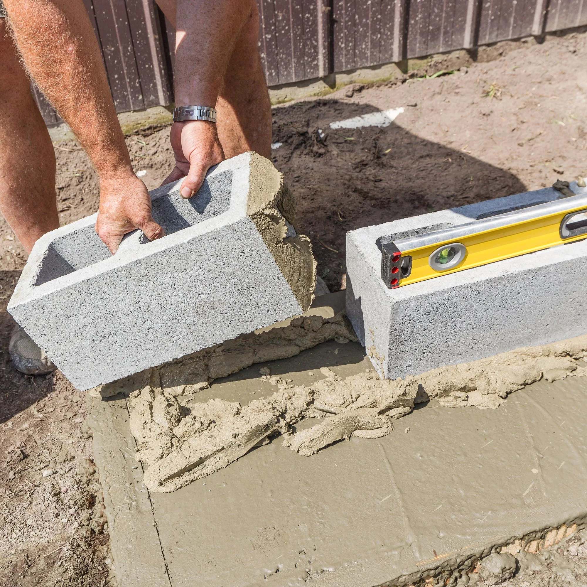 How to build a block bench in your garden