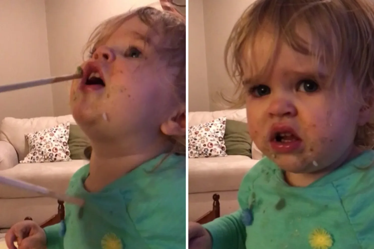 Little girl tries wasabi and instantly regrets it | that's life!