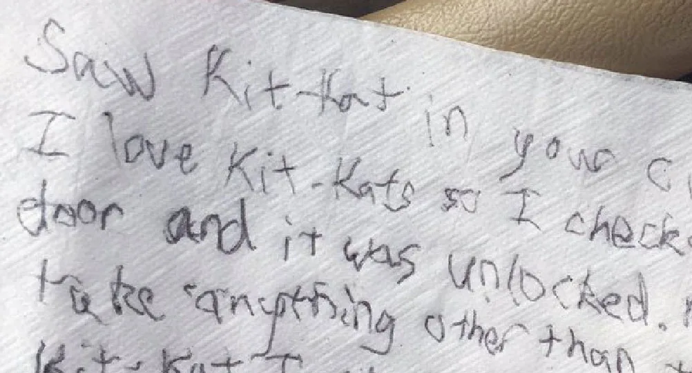 Thief busts into students car - only steals his Kit Kat | that's life!